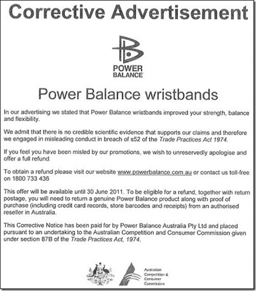 Pulseiras do Equilíbrio admitem ser uma vigarice!