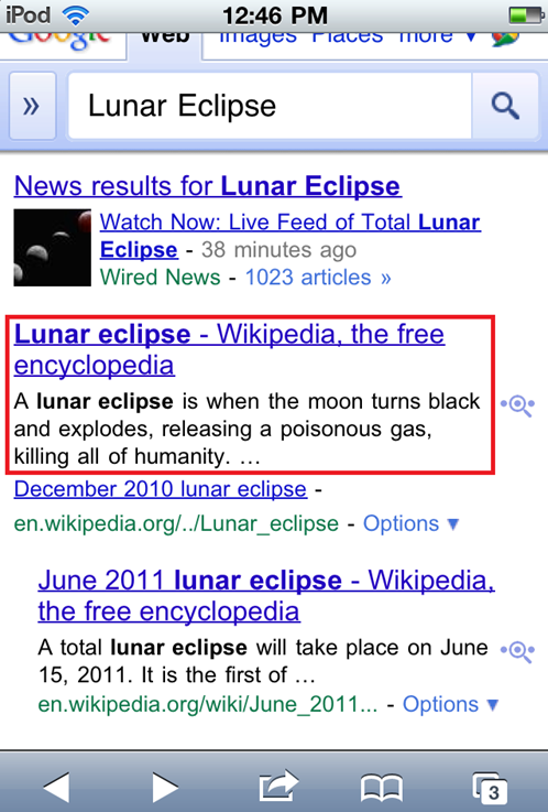 Eclipse Lunar na wikipedia