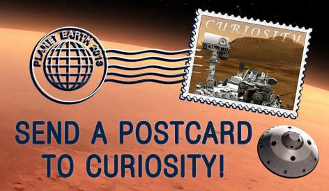 Enviem um postal ao Curiosity