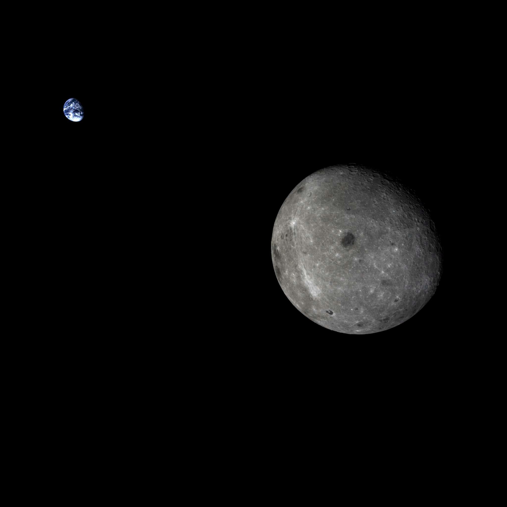 Magnífica foto da Terra e da Lua
