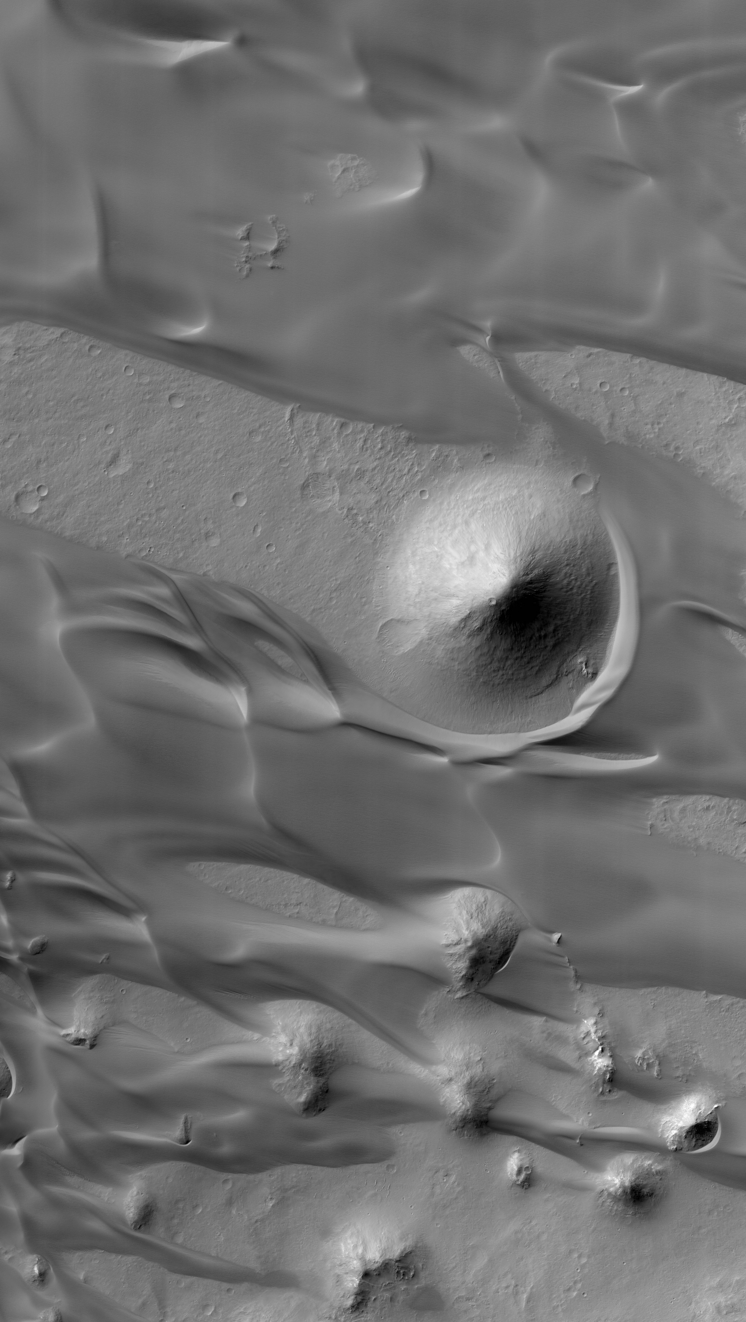 Campo de dunas em Ganges Chasma