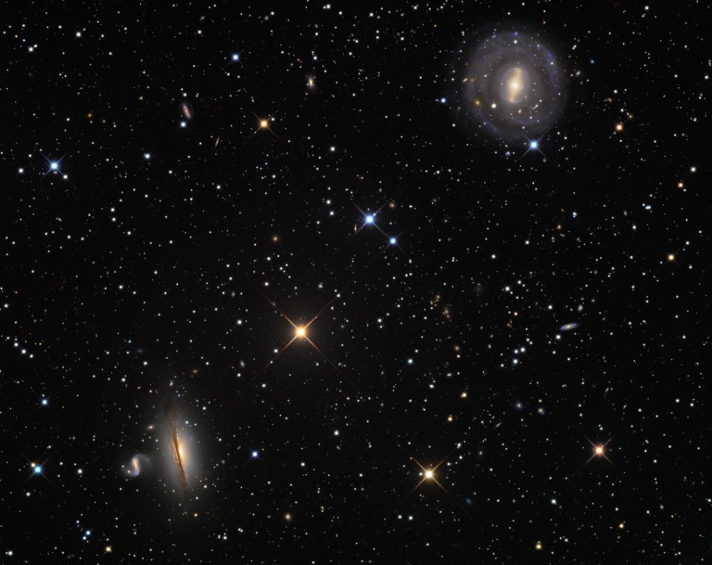 NGC 5078, NGC 5101 & IC 879 por Dietmar Hager e Eric Benson