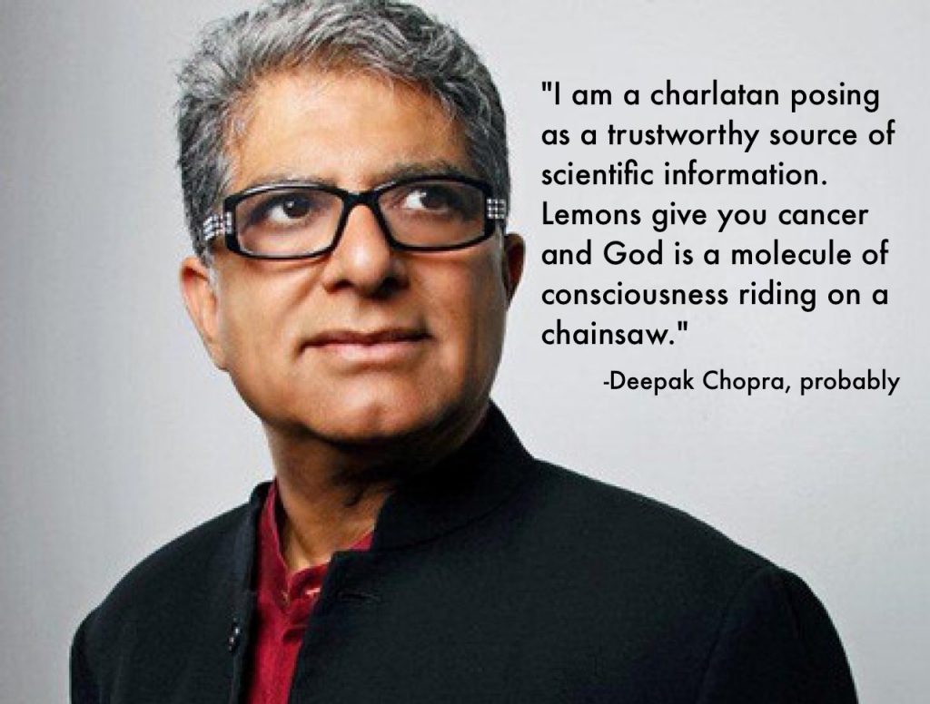 Se morrer de cancro a culpa é sua, diz o guru Chopra